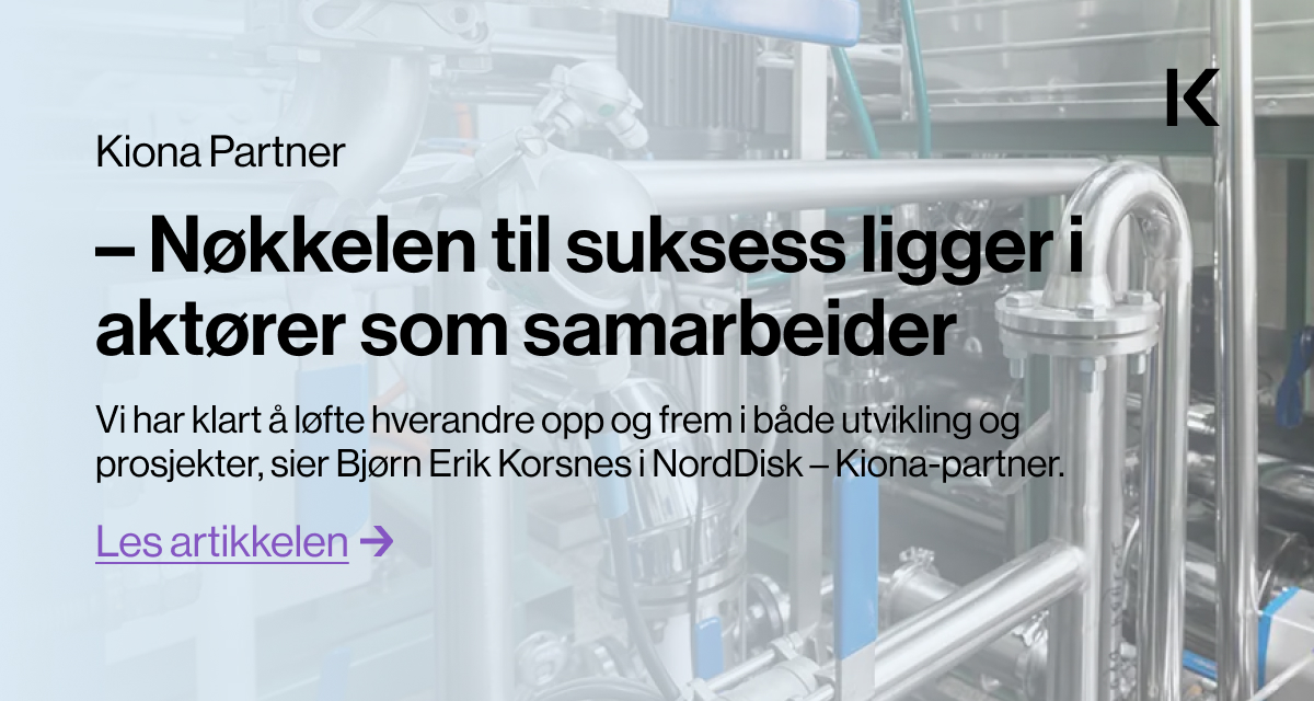 Partner: – Nøkkelen til suksess ligger i aktører som samarbeider - Kiona