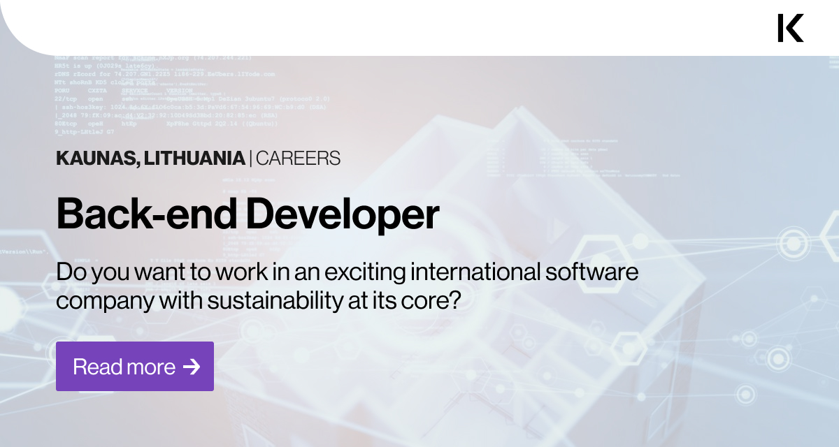 Back-end Developer - Job listing - Kiona