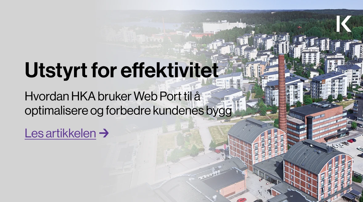 Utstyrt for effektivitet med Web Port - Byggautomasjon - Kiona